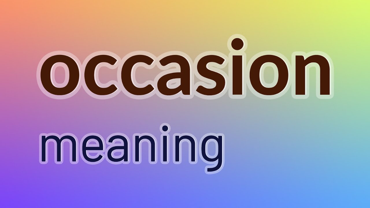 Occasion - 271 English Vocabulary Flashcards - YouTube