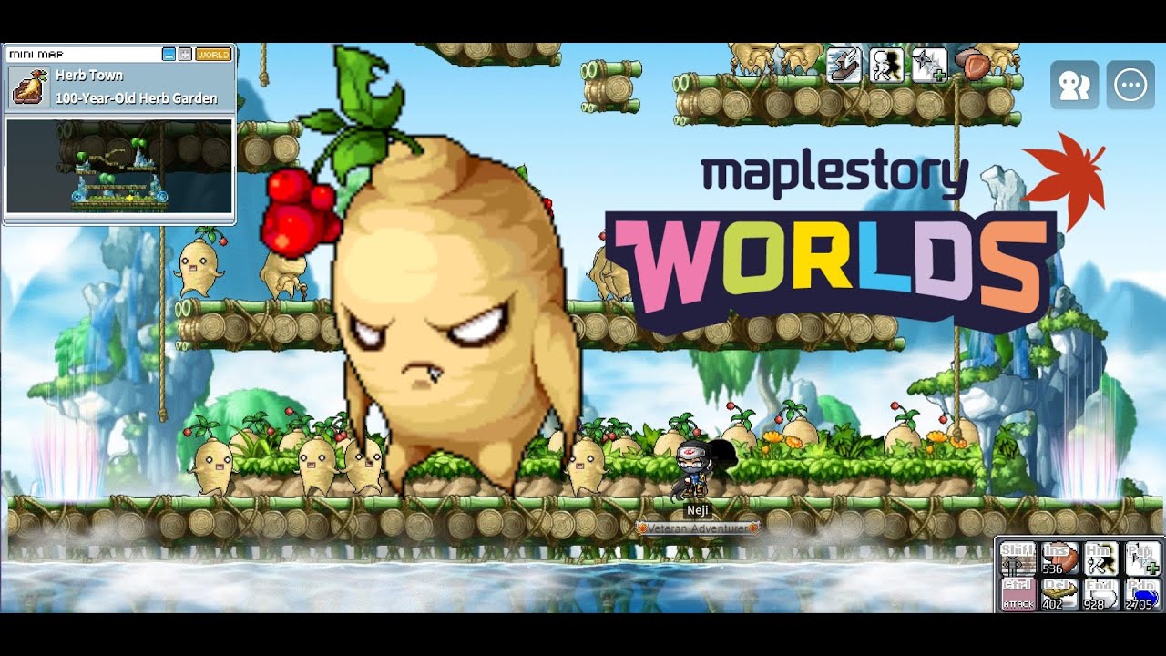 Defeat Giant Bellflower Root | Lv62 Boss Fight | Maplestory Worlds ...