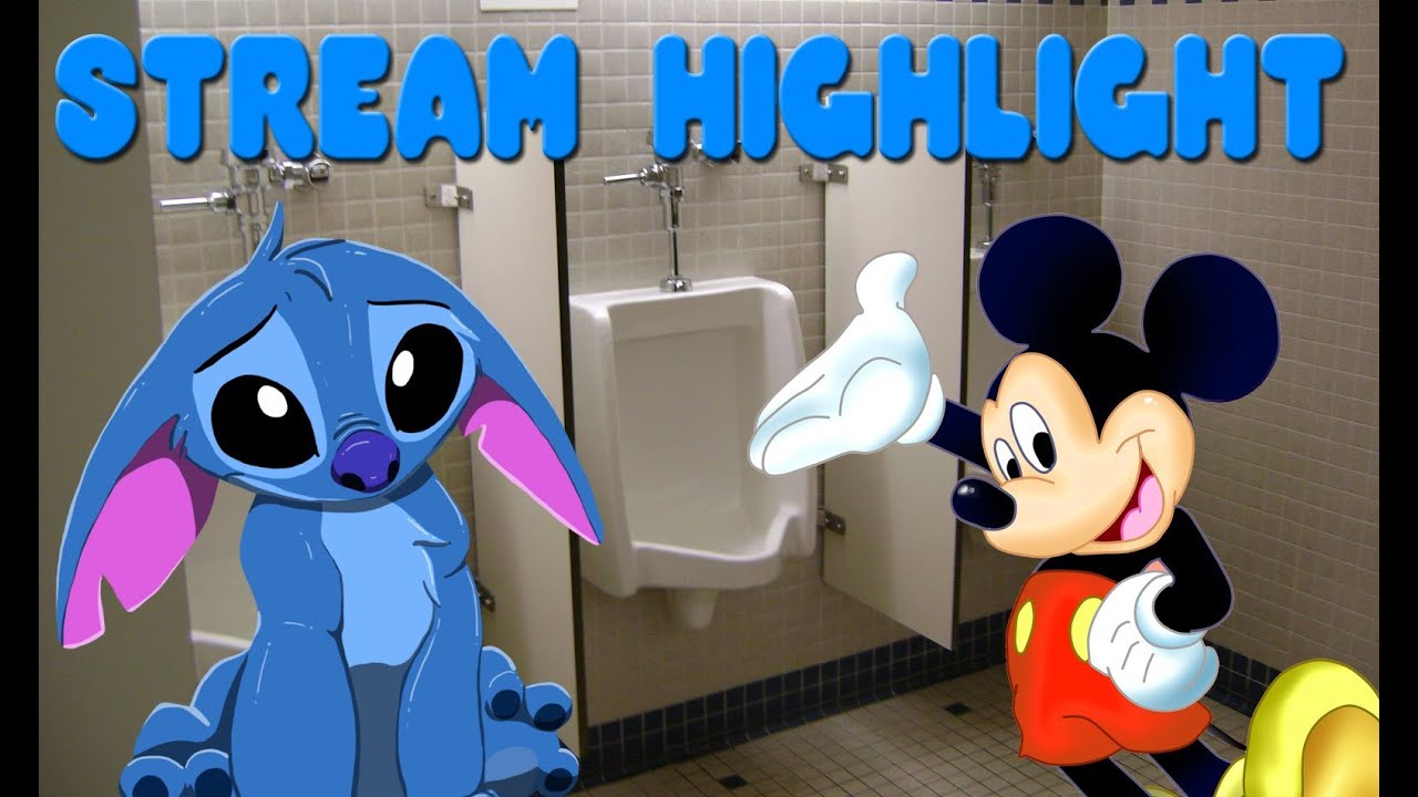 Mickey Mouse & Stitch Tinkle in the Bathroom - YouTube