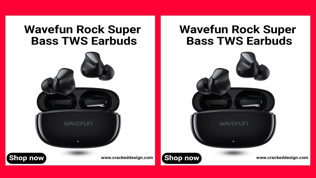 Wavefun Rock Super Bass TWS Earbuds Social Media Banner Design - YouTube