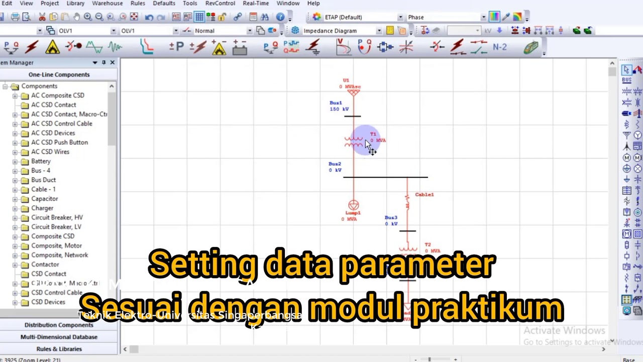 Simulasi Jaringan Distribusi pada ETAP - YouTube