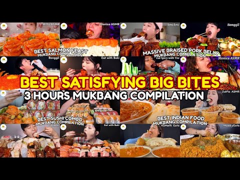 ASMR | 3 HOURS BEST SATISFYING BIG BITES MUKBANG COMPILATION |