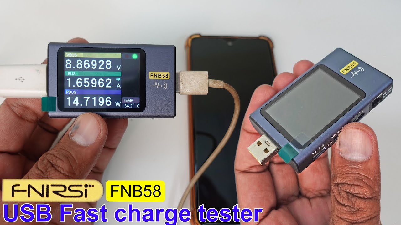 FNIRISI FNB58 USB Fast charge Tester Voltage+Ampere Meter to Test any ...