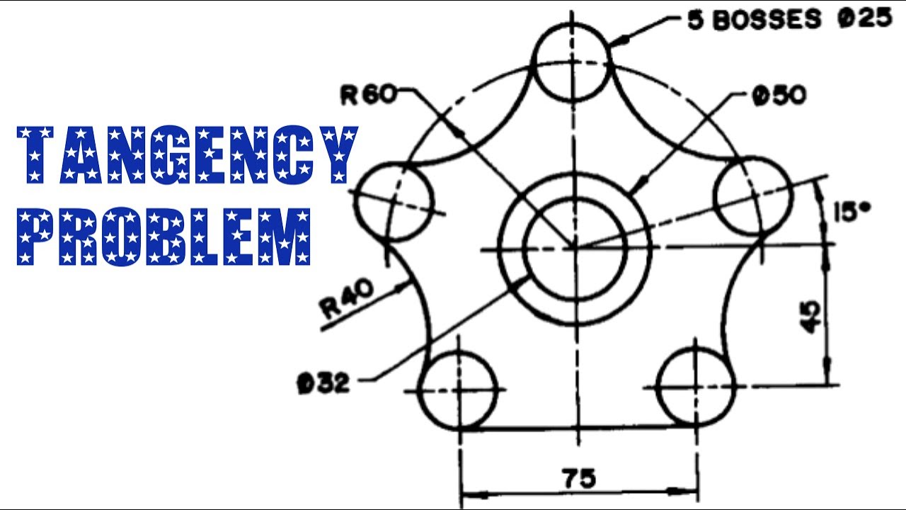 TANGENCY PROBLEM 7 || Tangency || Tangency problems || Engineering ...