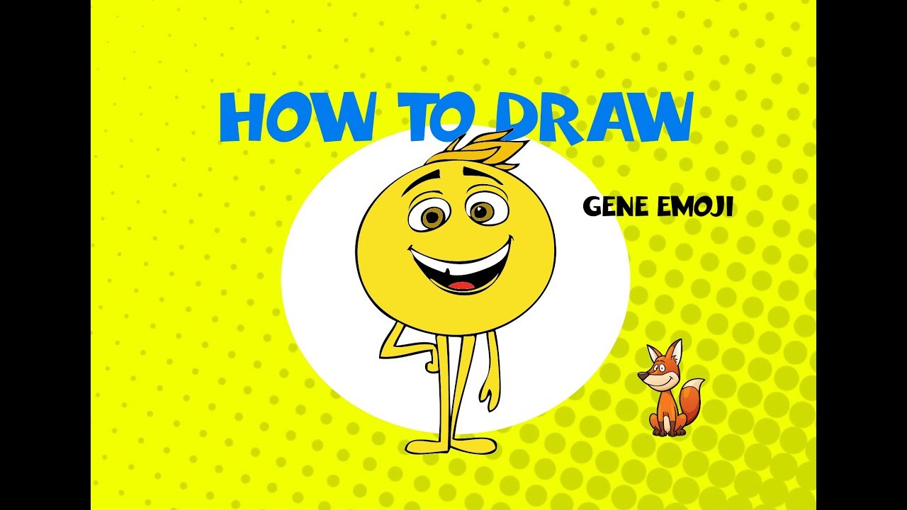How to draw Gene Emoji - Learn to Draw - DRAWING LESSON GUIDE - YouTube