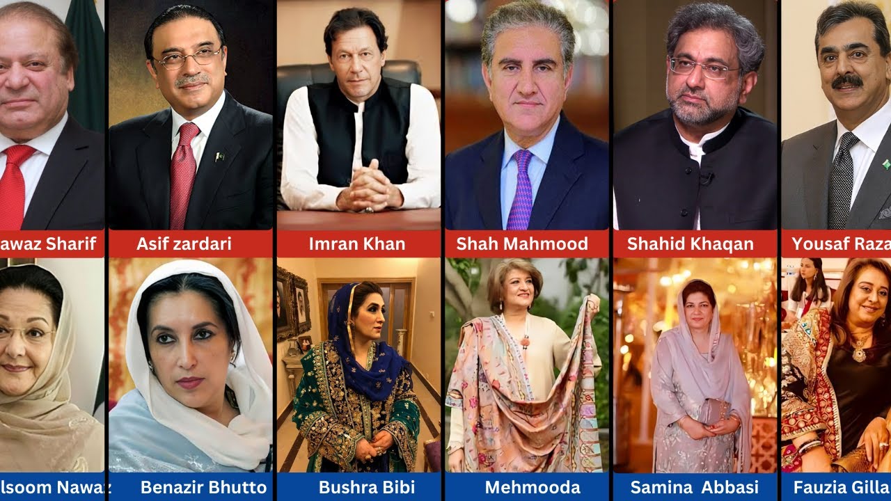 Famous Pakistani politicians and their wife | Imran khan, nawaz sharif ...