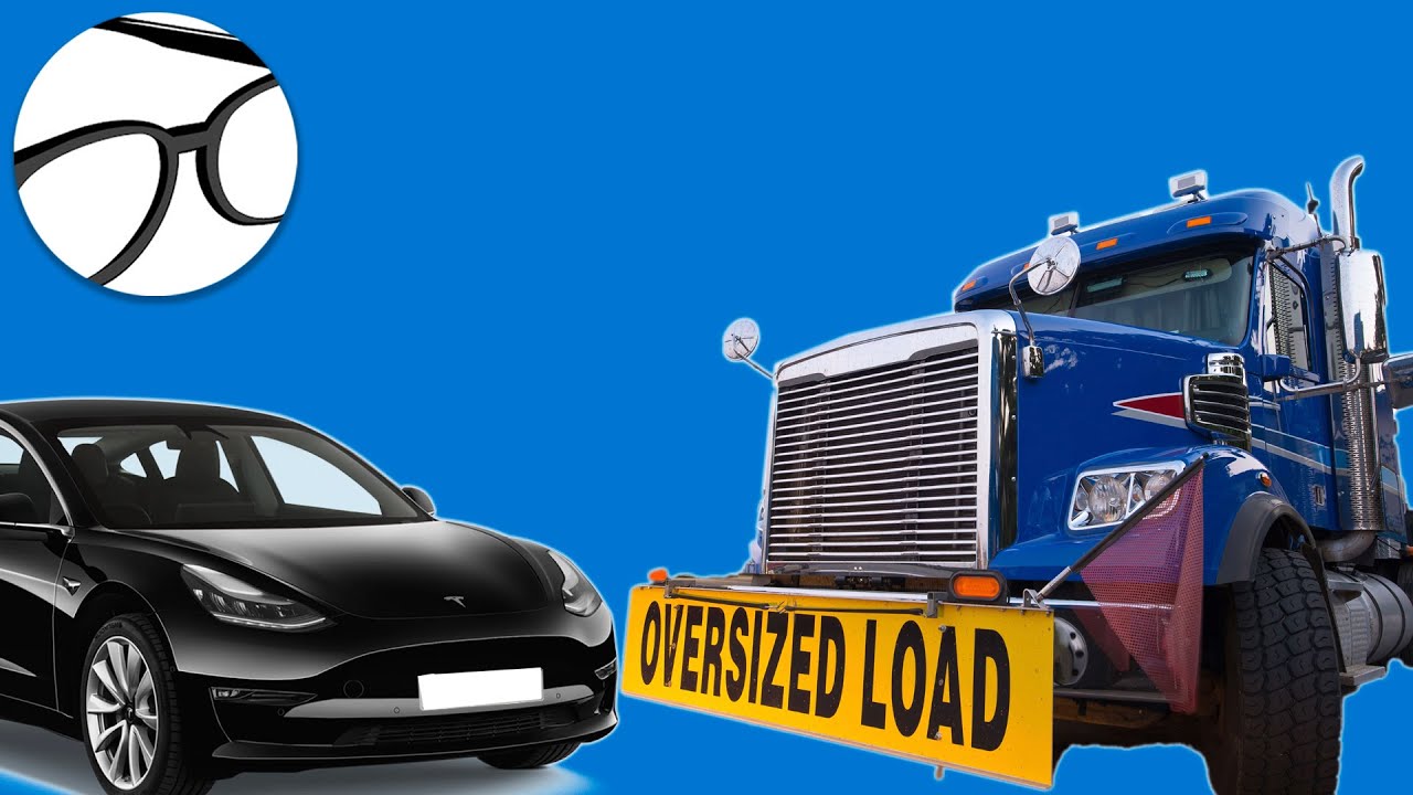 Tesla vs a WIDE LOAD!! FSD Beta 10.3.1 drive following an oversized ...
