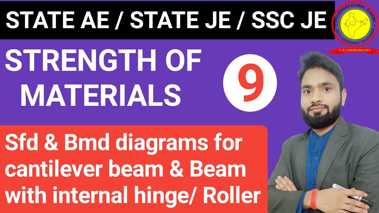 L-9 || Sfd Bmd diagrams for Cantilever beam | Beam with Internal Hinge/Roller - YouTube