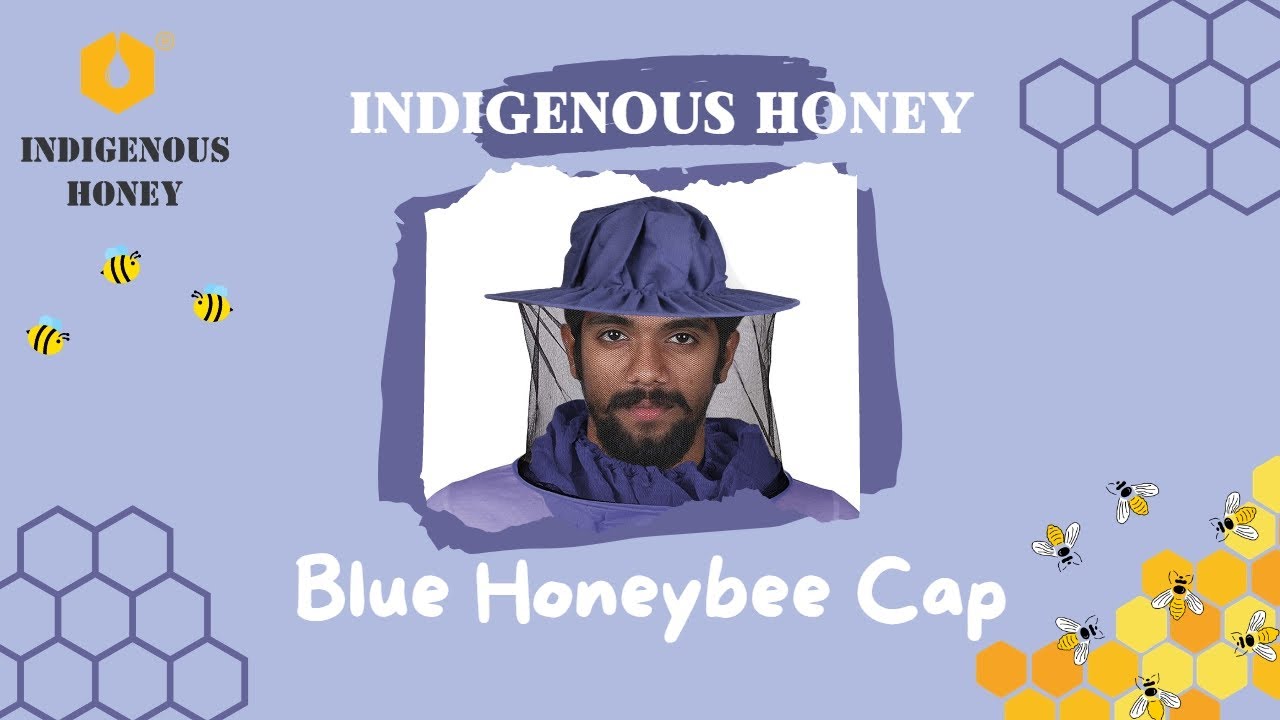 Honeybee Blue Cap Bee Veil for The Protection of Face from A Honey Bee ...