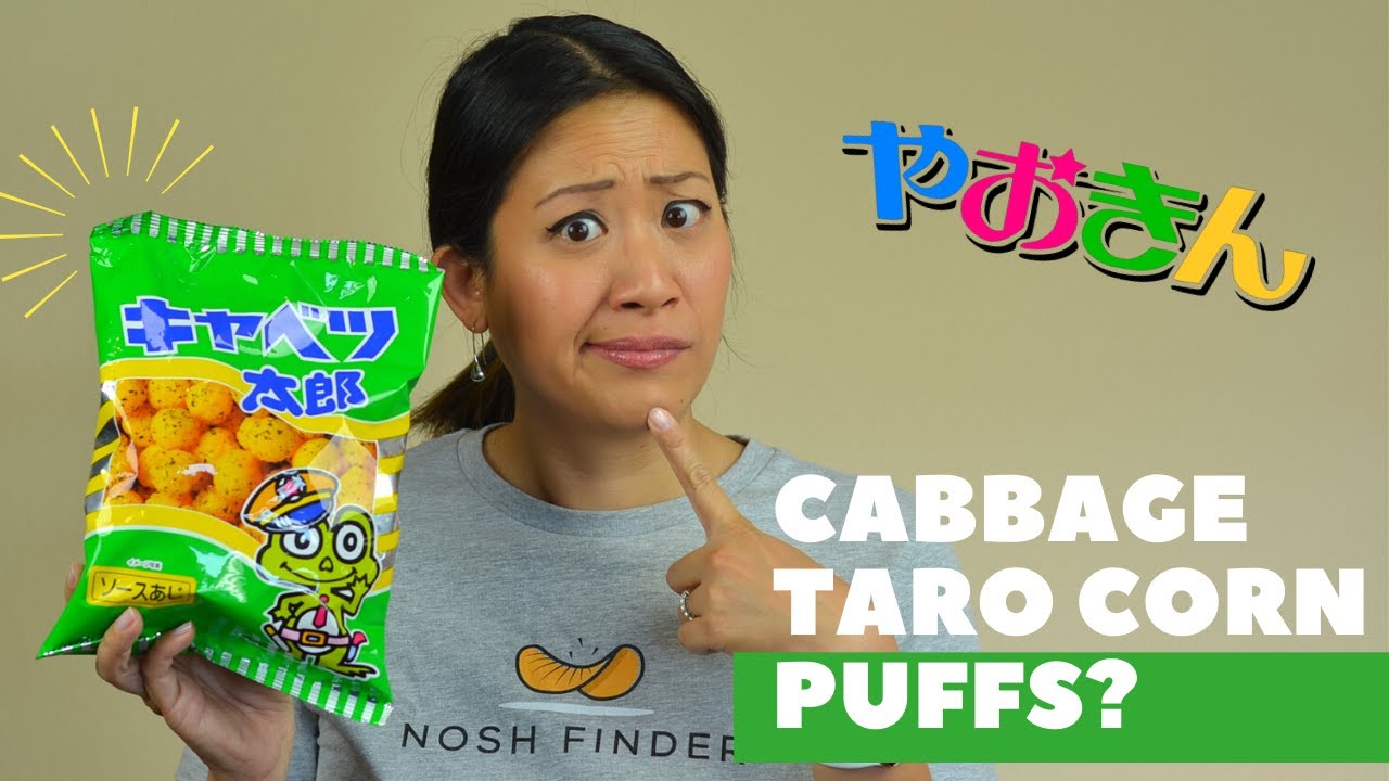 Oddly Named Snack from Japan Cabbage Taro Corn Puffs Yaokin NoshFinder ...