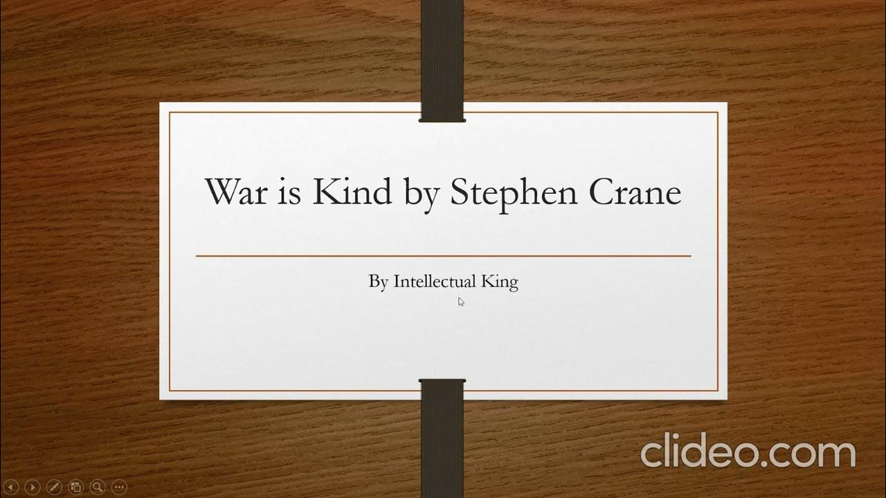 War is Kind by Stephen Crane (Full explanation and analysis) - YouTube