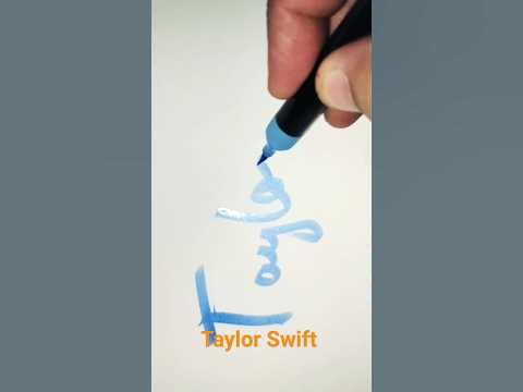 How to write Taylor Swift 17 in cursive#calligraphy for beginner # ...