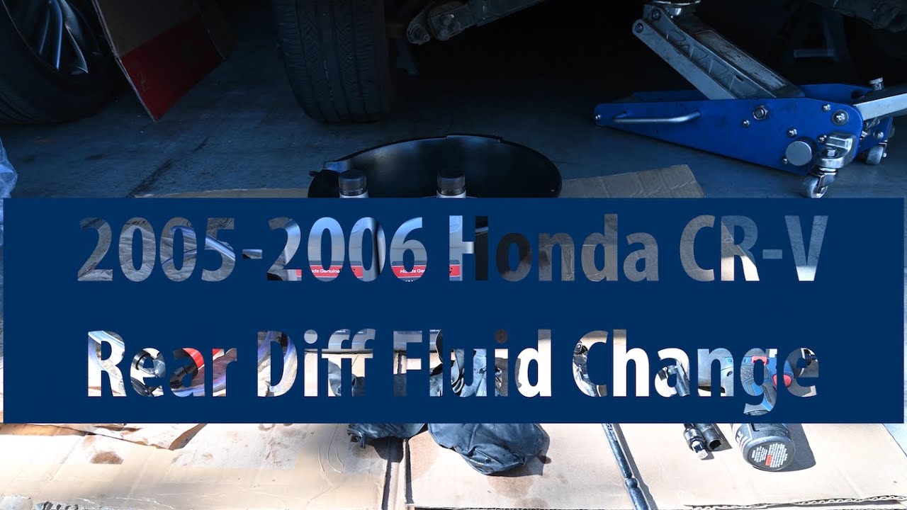 2005-2006 Honda CR-V AWD rear diff fluid change - YouTube