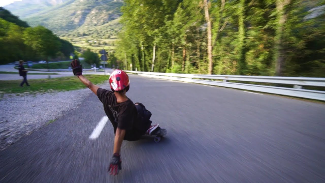 Downhill Skating in Sanctuary // Longboard Stand Up RAW RUN - YouTube