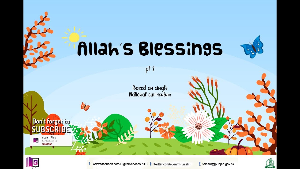 Blessings of Allah Part 2 | Grade one | SNC - YouTube