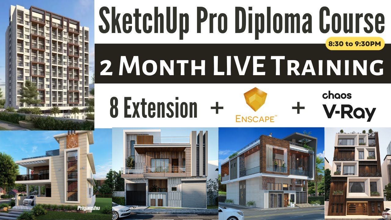 SketchUp Complete Professional Course | 2 Month LIVE Course | Complete ...