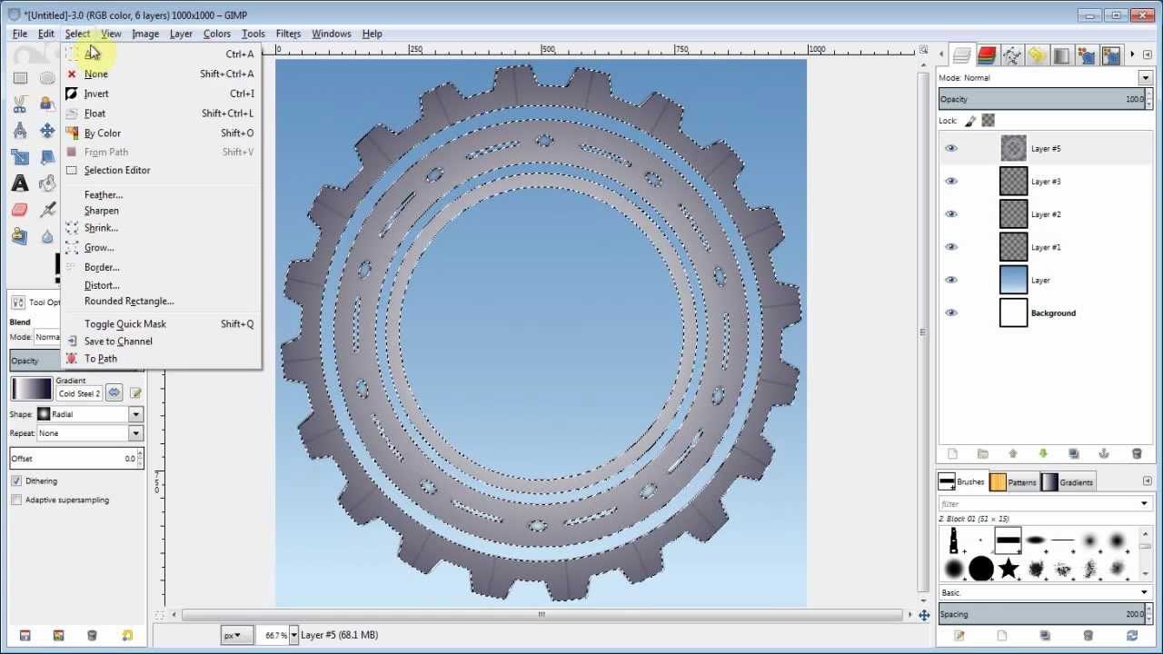 Gimp metal gear logo made simple - YouTube