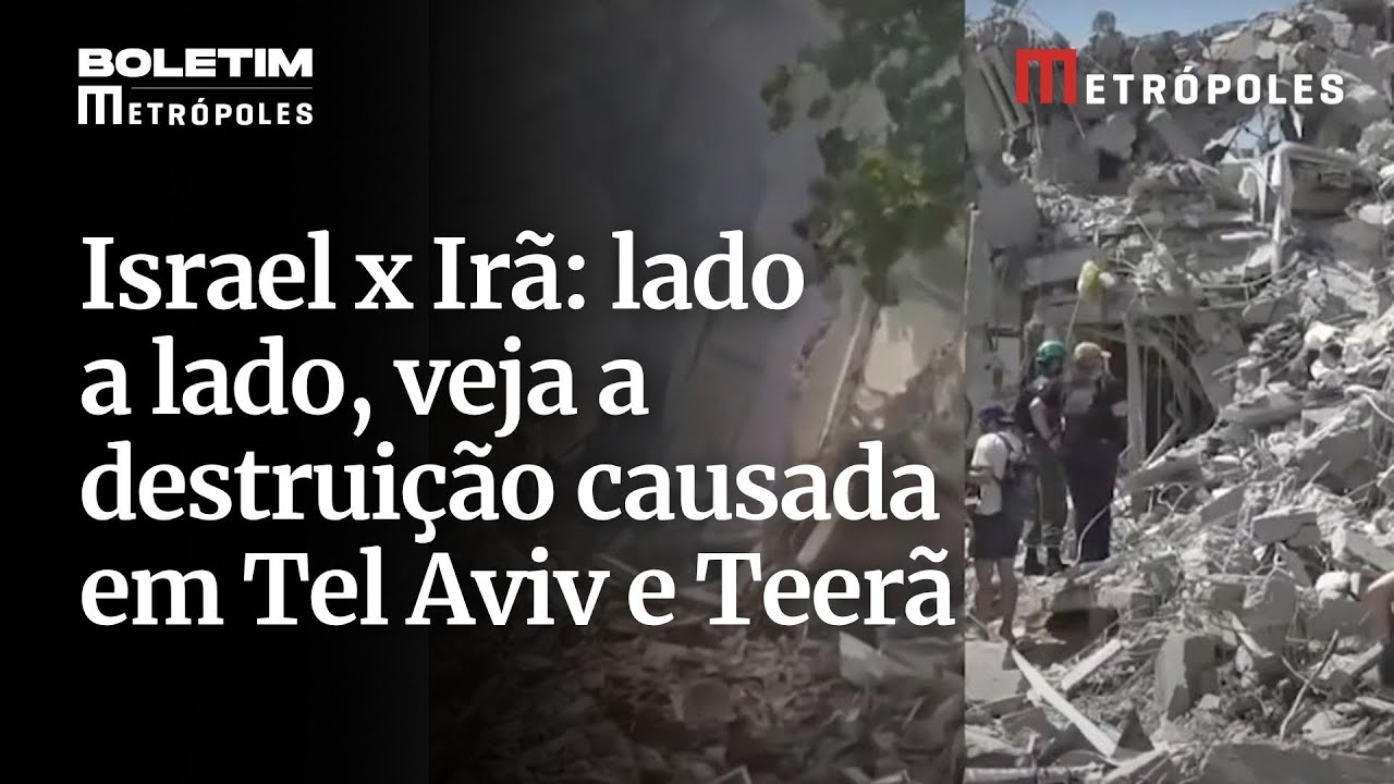 Israel x Irã: lado a lado, veja a destruição causada em Tel Aviv e ...