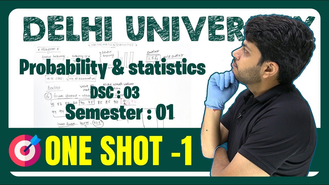 Probability and statistics one shot | Delhi university - YouTube