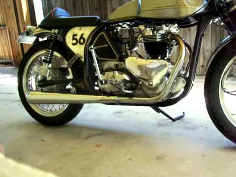 1957 t110 triumph triton - YouTube