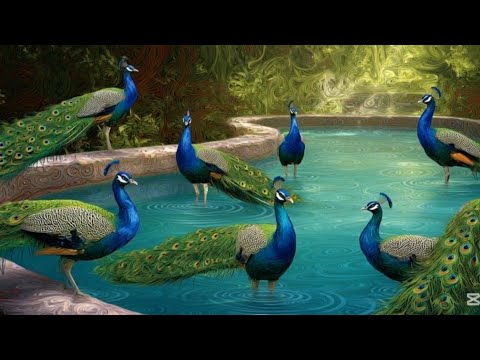 peacock bird, the indian peafowl, most clear sounds 4k different videos & mor peacock dance