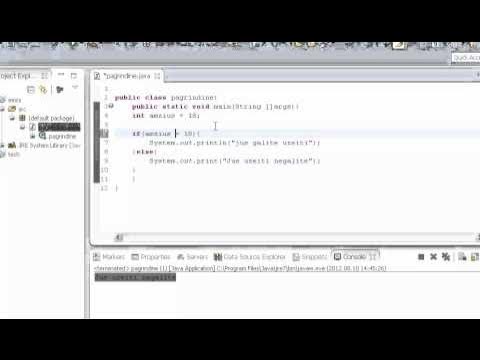 Java programavimo pamoka 5 - salyga if - YouTube