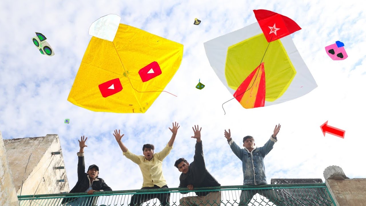 Umer Cutting Kite Caught & Abubaker Car Kite Gudda Catch Havey Bike ...