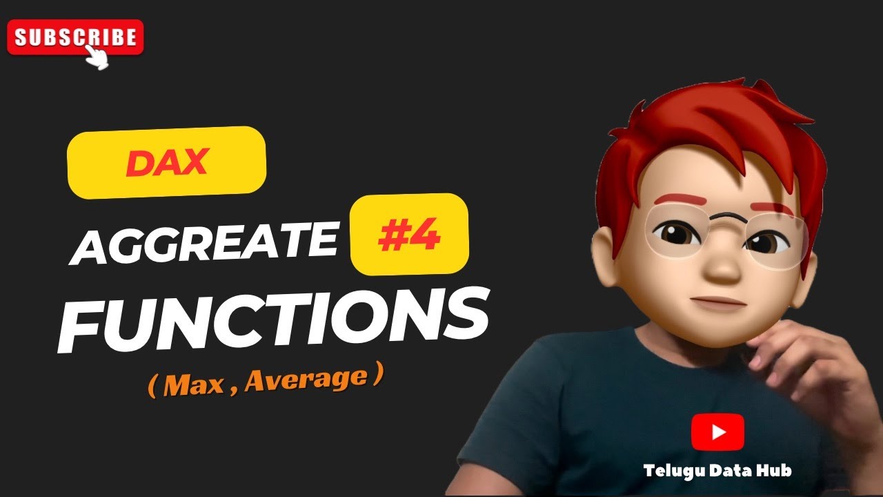 DAX Aggregate Functions PowerBI: AVERAGE, MAX Explained | Telugu Data ...
