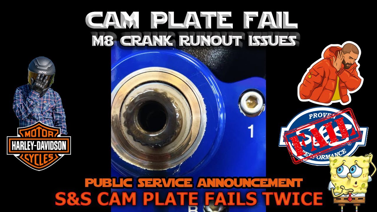 Harley Davidson S&S Cycles M8 Cam Plate Fails at 500 Miles - Check Your ...