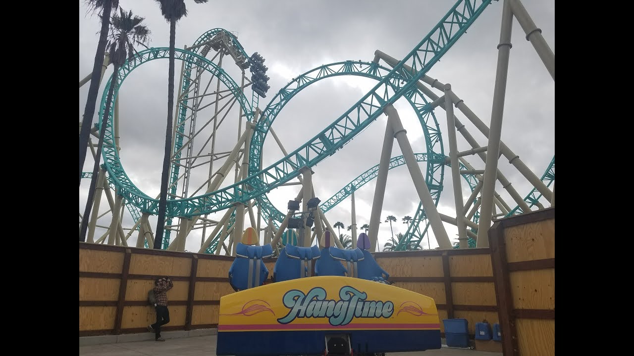 Knott's HangTime Rollercoaster Construction Tour, Preview Trains & Full ...