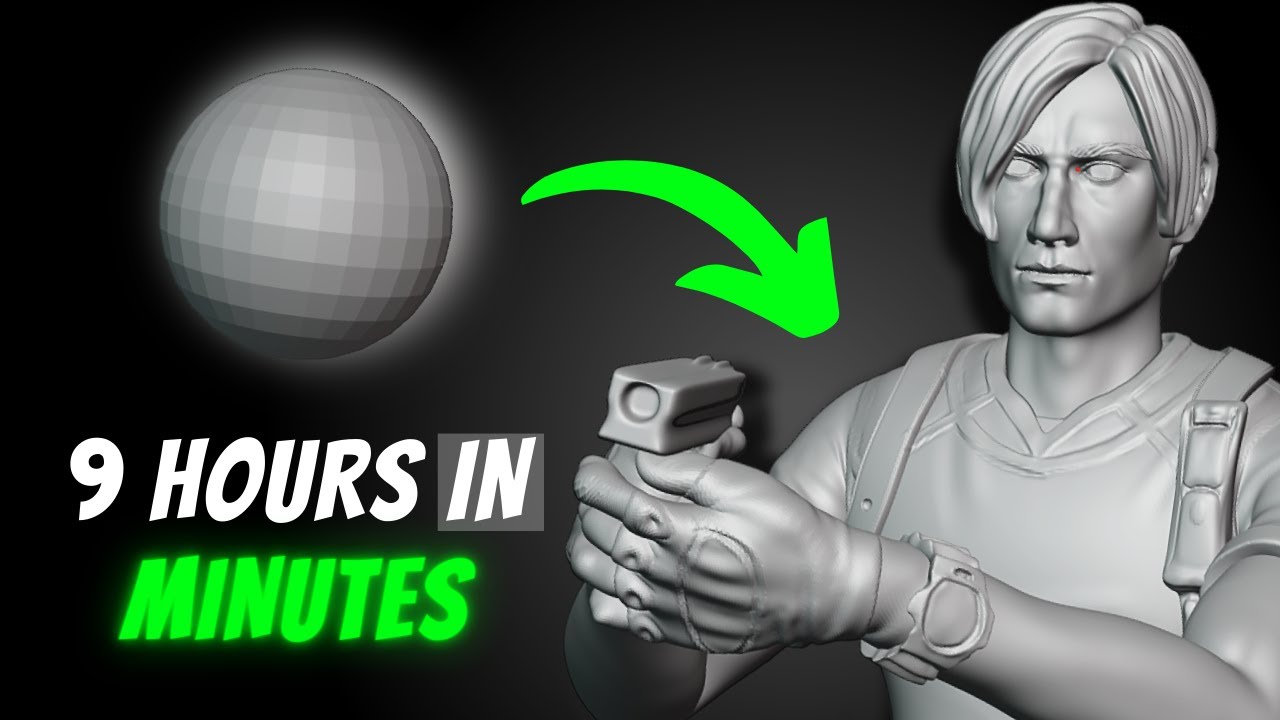 LEON S Kennedy 3D model SCULPTING in BLENDER Resident Evil 4 Remake ...