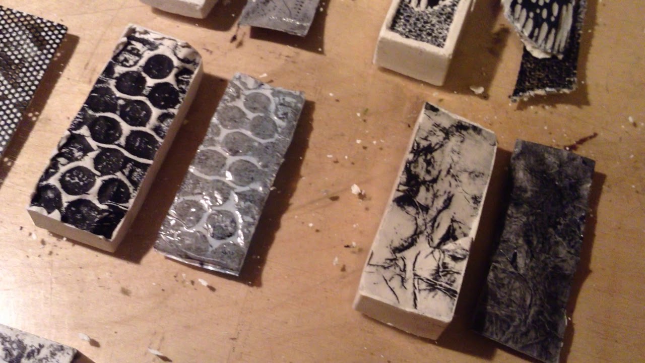 Plaster Printmaking: Hybrid Sculptural Forms (close up) - YouTube