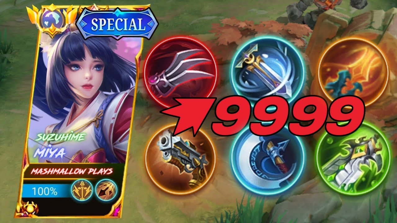 GLOBAL MIYA 1 HIT BUILD 2023 (INSANE ONE SHOT) │ BUILD TOP 1 GLOBAL MIYA ~ MLBB - YouTube