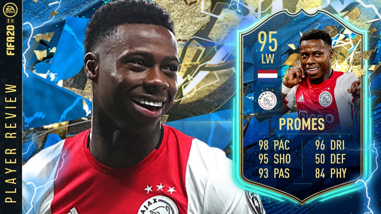 WHAT A CARD! 95 TOTS QUINCY PROMES PLAYER REVIEW! FIFA 20 Ultimate Team ...
