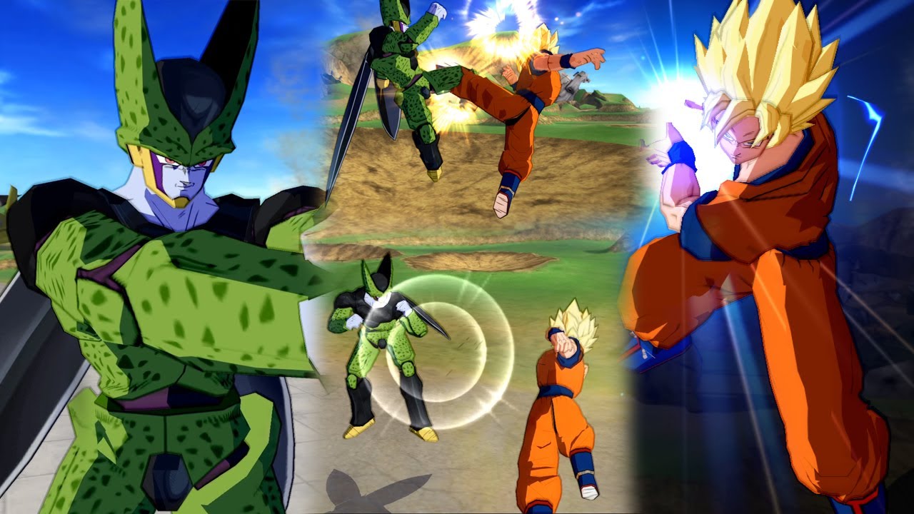 Goku SSJ vs Cell Perfecto | Shader HQ-Next - Test - SSJ style #1 | DBZ ...