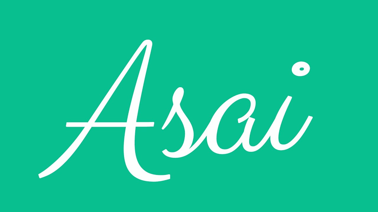 Learn how to Sign the Name Asai Stylishly in Cursive Writing - YouTube