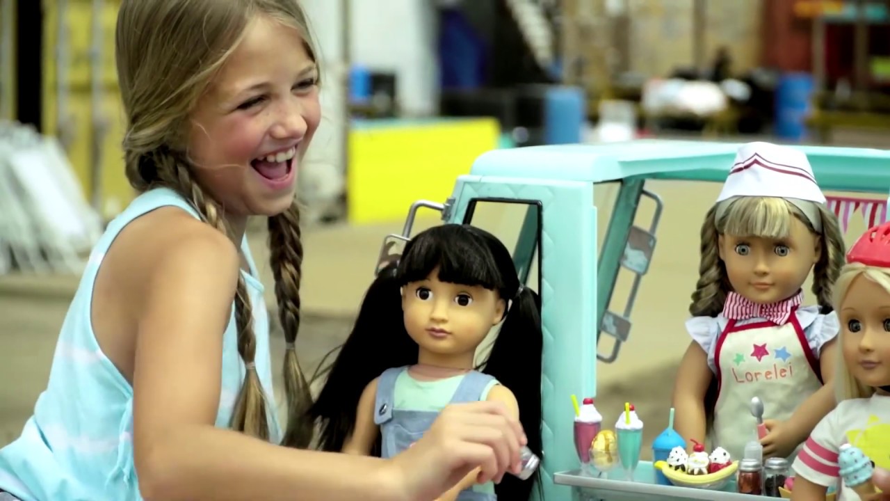 Caminhão de Sorvete de Boneca Our Generation | Brincar com sorvete ...