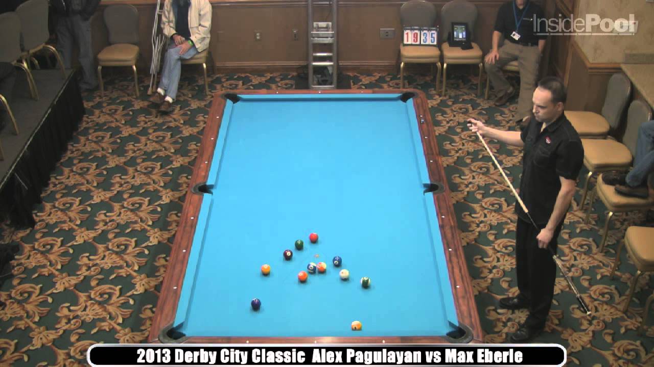 Alex Pagulayan vs Max Eberle Derby City Straight Pool - YouTube