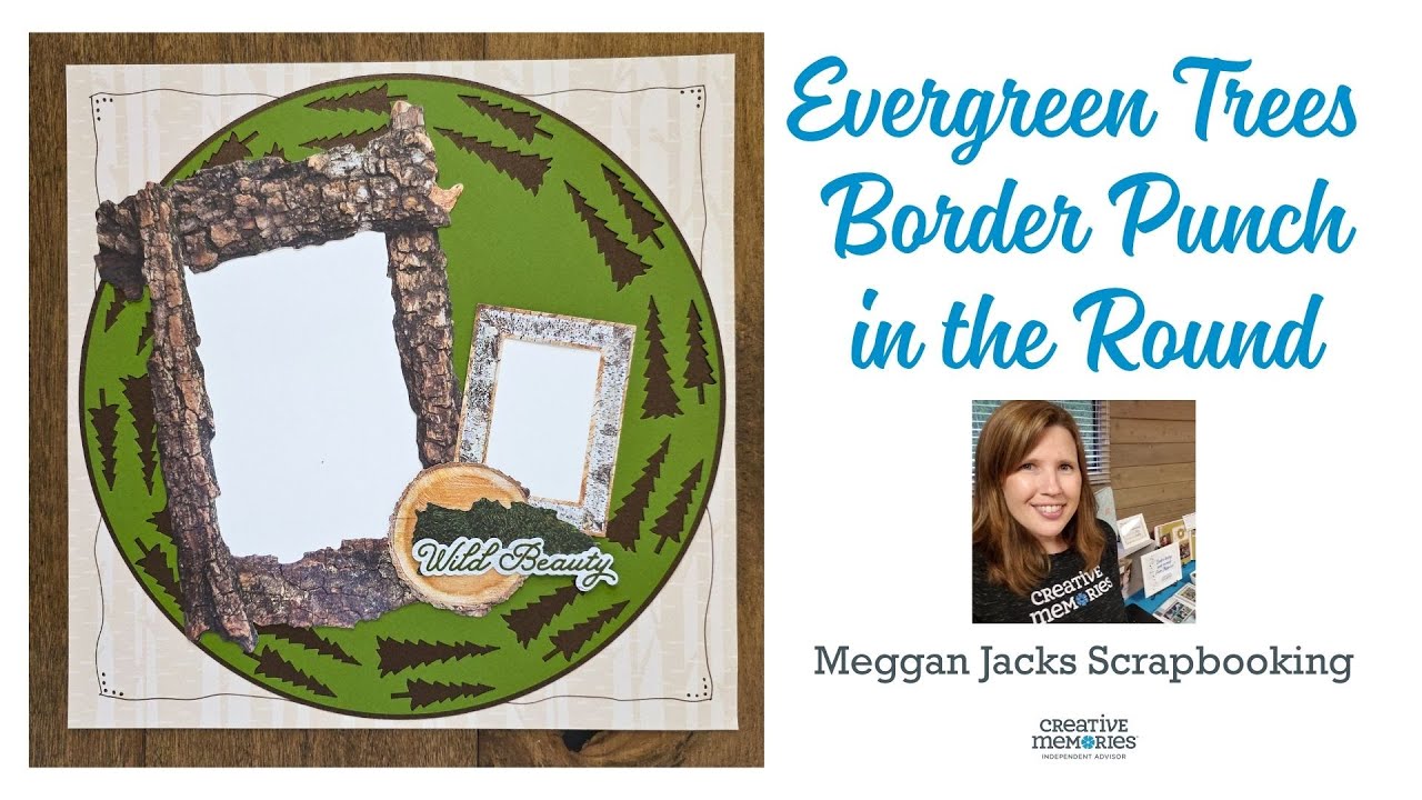 Creative Memories Evergreen Border Punch in the Round - YouTube