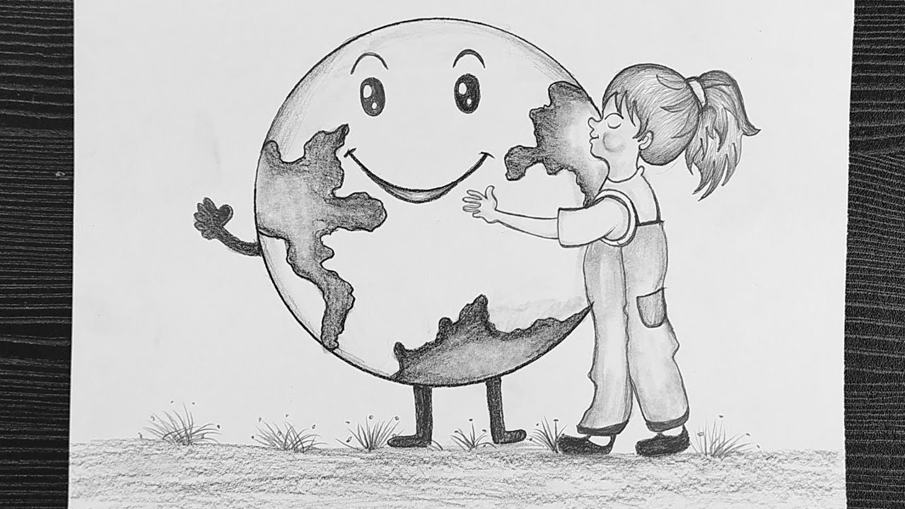 Earth Pencil Drawing