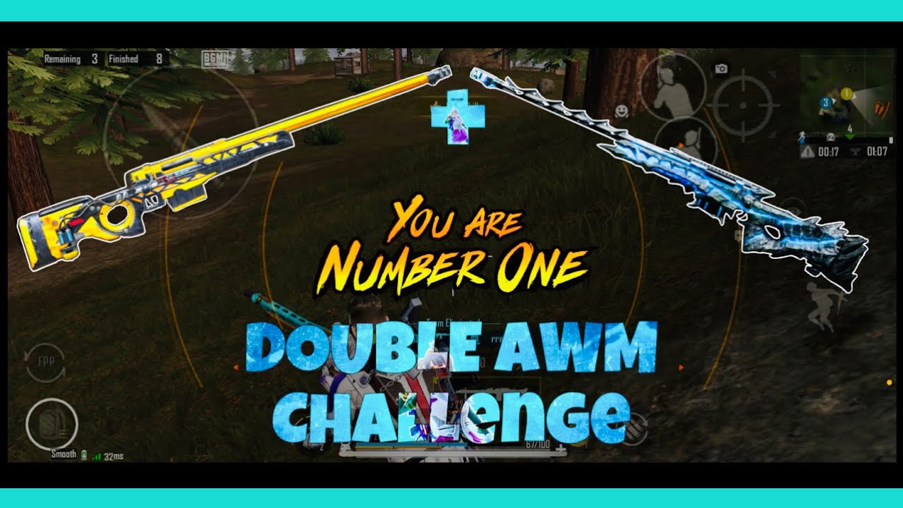 DOUBLE AWM CHALLENGE🤯😱 • WINNING WITH DOUBLE AWM • BGMI • EagleyeOP ...