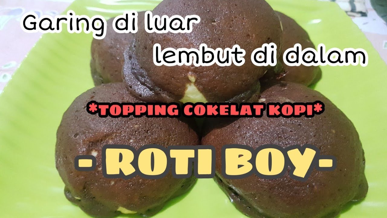CARA MEMBUAT ROTI BOY / COFFEE BUN TOPPING COKELAT KOPI - YouTube