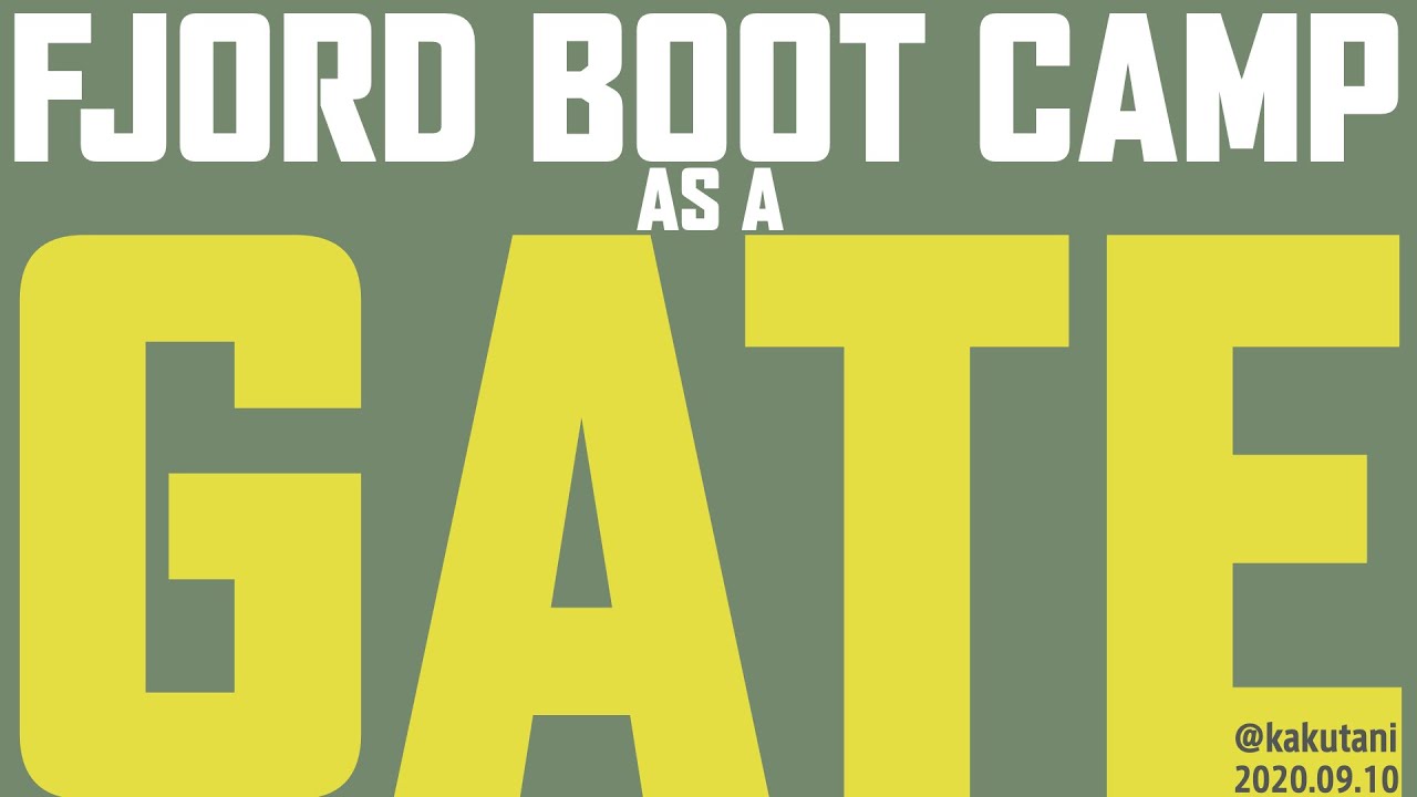 角谷トーク2020「Fjord Boot Camp as a Gate」 - YouTube