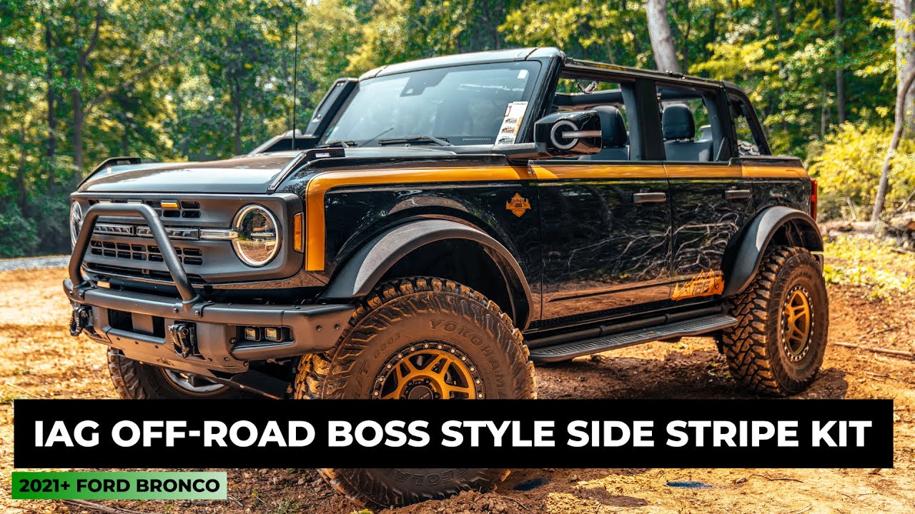 IAG Off-Road Boss Style Vinyl Side Stripe Kit fits 2021+ Ford Bronco ...