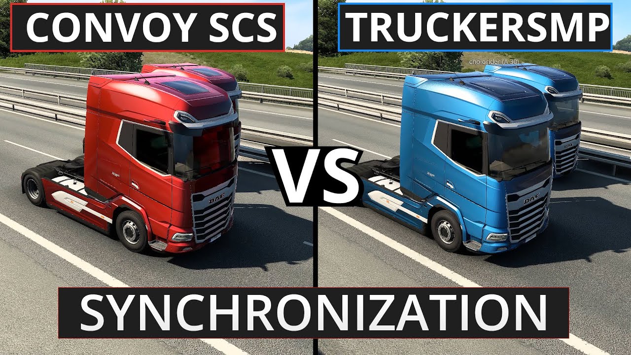 ETS2 | TruckersMP vs Convoy SCS Mode (Official Game Multiplayer) | Euro Truck Simulator 2 - YouTube