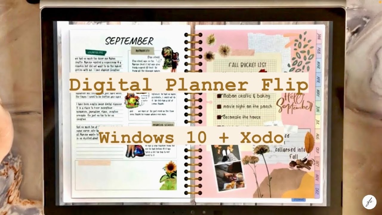 September 2021 Digital Planner Flip Through // Xodo + Windows 10 ...
