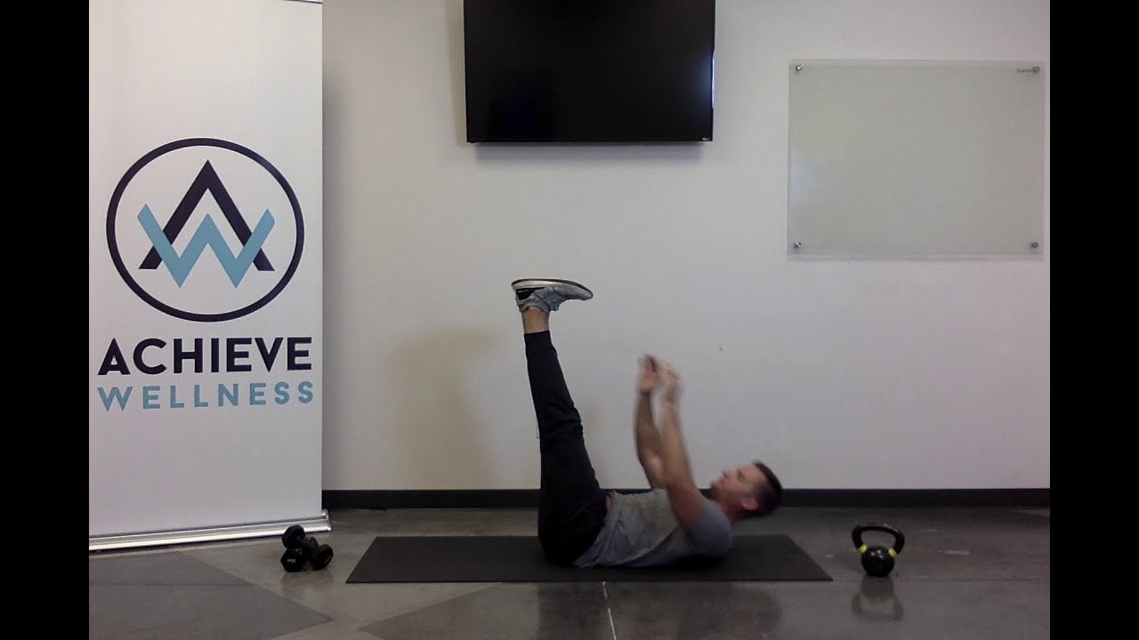 Straight Leg Toe Touch Crunch - YouTube