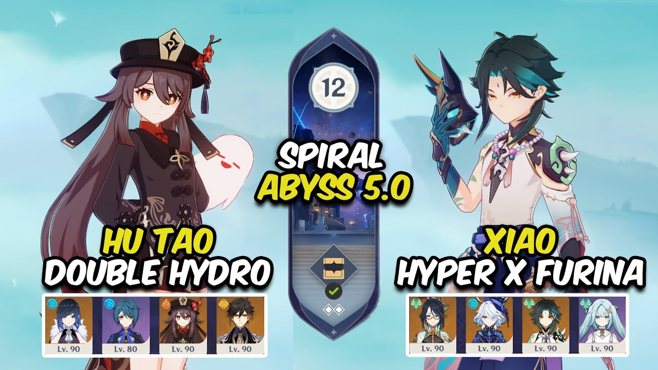 C0R1 Hu Tao Double Hydro & C0R1 Xiao Hyper | Spiral Abyss 5.0 Floor 12 ...