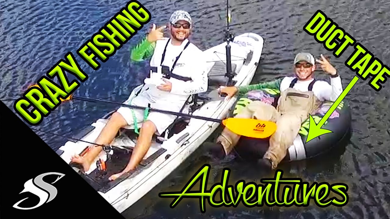 Crazy Bass Fishing on an Inflatable Busted Raft - Flipped Kayak ...