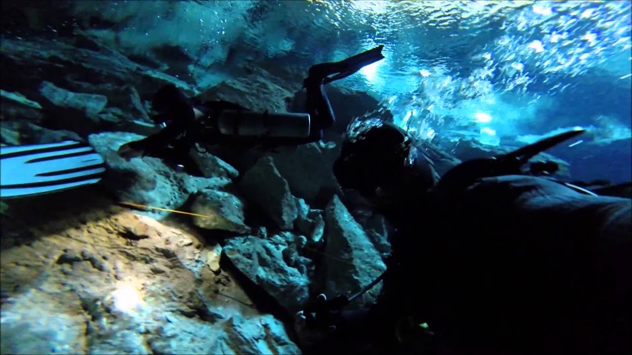 Flo's first cavern dive. Chiken-Ha cenote playa del carmen,Mexico - YouTube